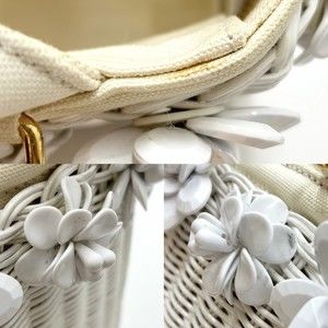 Prada | Bags | Prada Wicker Basket Bag Crossbody Rattan White | Poshmark
